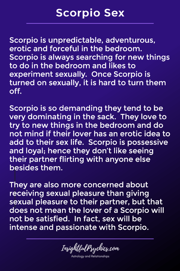 Scorpio Sex Life The Good The Bad The Hot