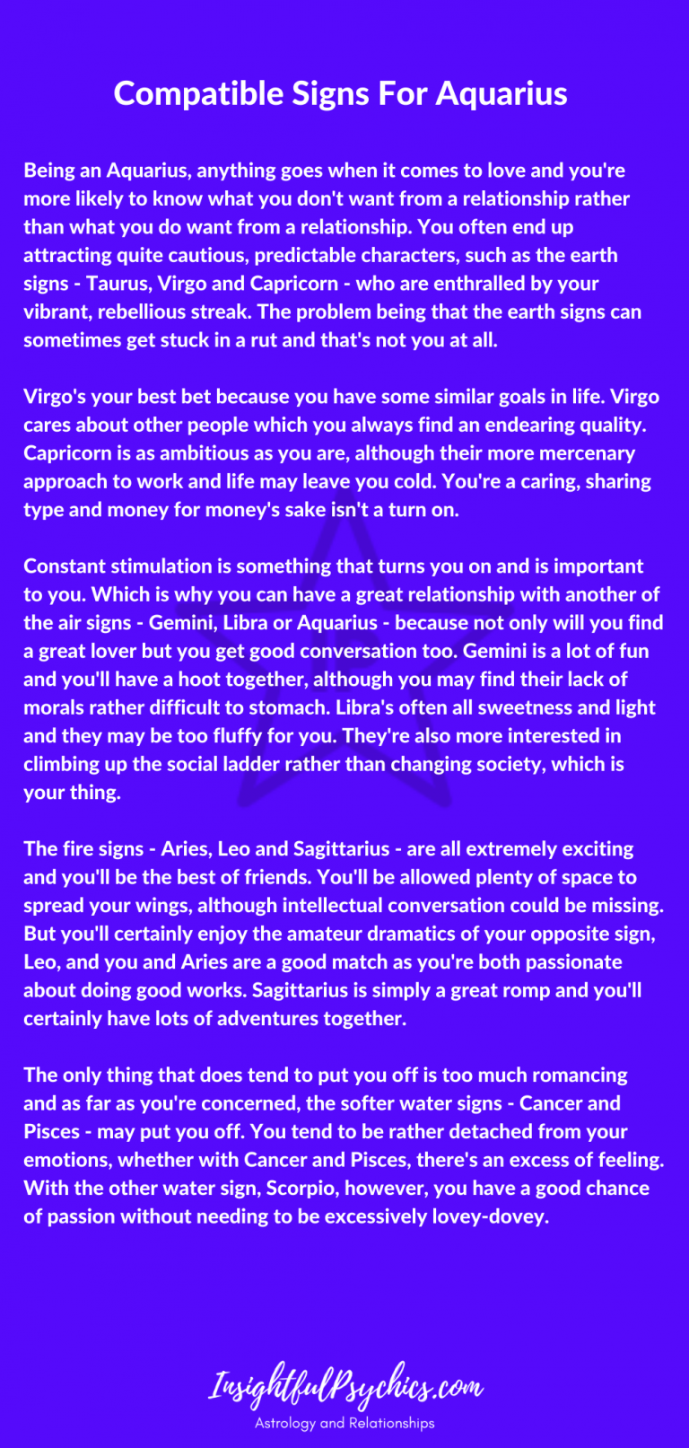 Aquarius Compatibility – Who Are Their Love Matches?